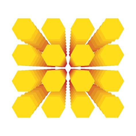 Premium Vector Hexagon Arrangement Pattern With Emerging Perspective Decoration Wallpaper