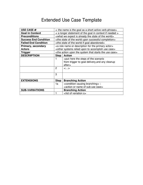 free printable use case templates [word excel pdf]
