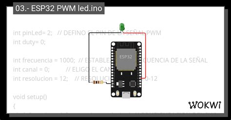 ESP PWM Led Ino Copy Wokwi ESP STM Arduino Simulator