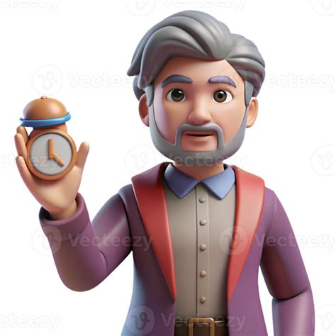 Time Management 3d Animated Guide A Dynamic Depiction Of A Guide Navigating A World Of Time