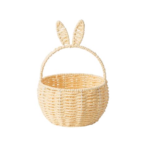 Woven Easter Baskets Bunny Ear Design Woven Bunny Baskets With Handles