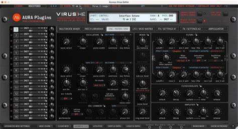 Access Virus Editor Chapter Main Functions AURA Plugins Knowledge Base