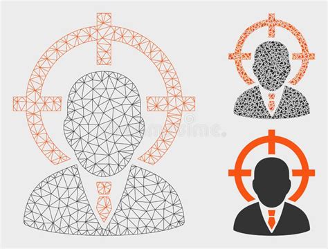 Target Man Vector Mesh 2d Model And Triangle Mosaic Icon Stock Vector Illustration Of Icon