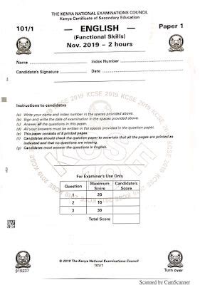Form 1 English Exam Paper Kristen Has Mcclain