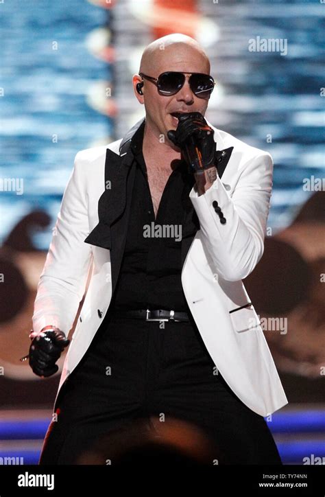 Singer Pitbull Performances Onstage During The 2017 Miss Usa