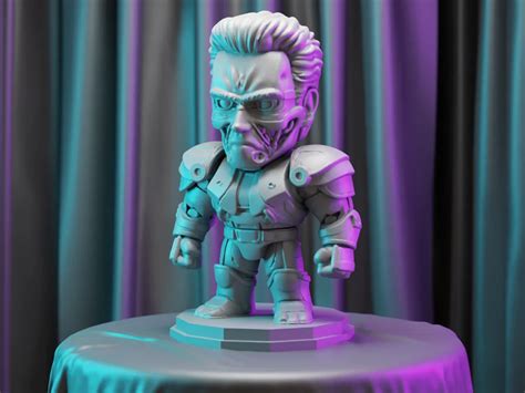 The Terminator Inspired Chibi Armored Figure Free 3d Print Model Makerworld