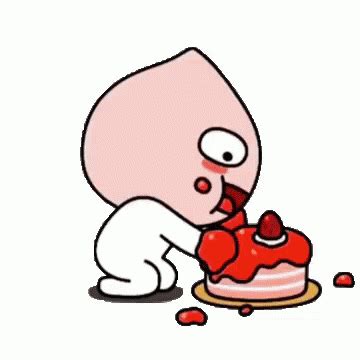 Cartoon Eating Cake S Tenor