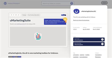 umbraco marketplace update may 2023