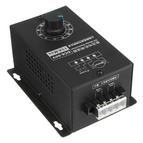 6V 90V 15A DC Motor Controller Speed Regulator PWM Module Controller Switch W Shell