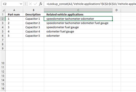 Lookup And Return Multiple Values Concatenated Into One Cell