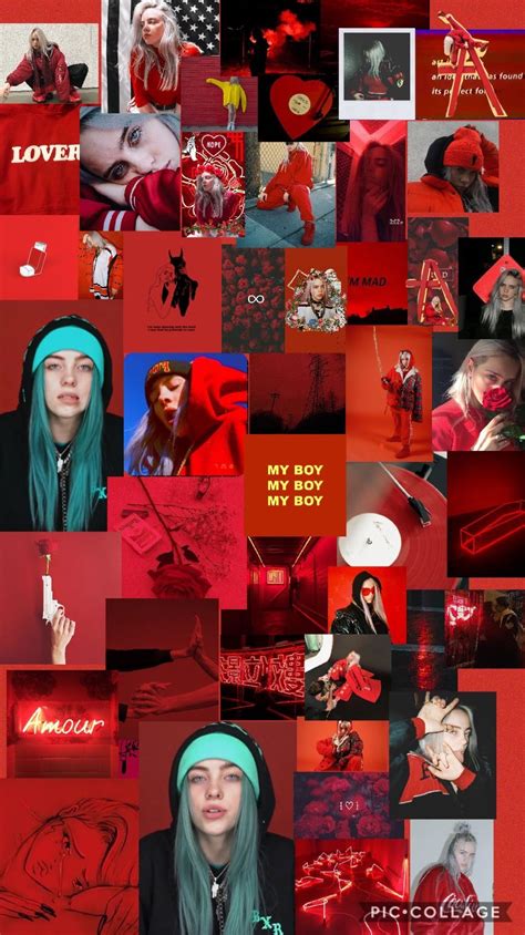 Aesthetic Wallpaper Red Billie Eilish Plus Tom Cruise Lost It On The