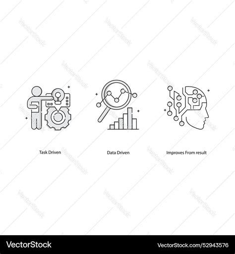Automated Machine Learning Icons Computational Vector Image