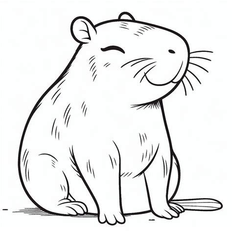 카피바라 색칠 공부 Kr에서 무료 색칠 공부