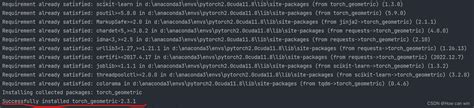 torch-cluster,torch-scatter,torch-sparse,torch-spline_conv,torch-geometric完整版安装教程_torch-sparse ...