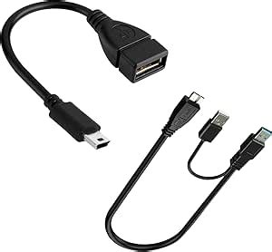 Amazon Com Saitech It Mini Usb Otg Cable For Digital Cameras Usb A Female To Mini Usb B Pin