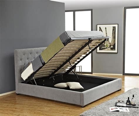 Jandm Furniture Prague Upholstered Sotrage Bed In Light Grey Beyond Stores