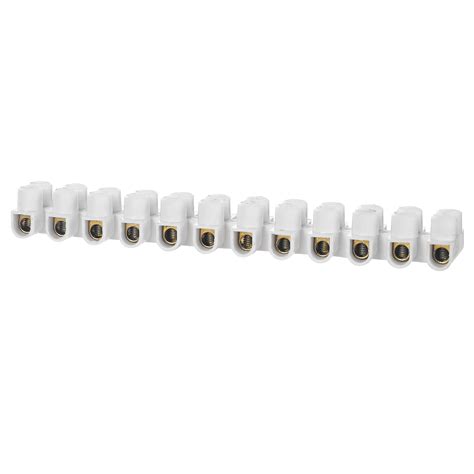 10pcs 10a Terminal Block White Screw Terminal Connector Dual Row Electric Barrier
