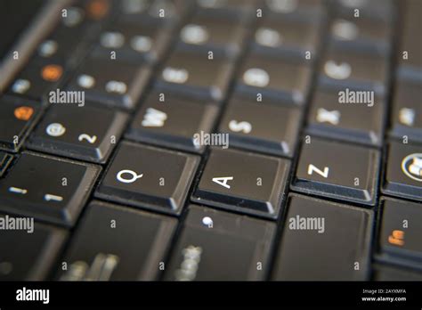 Black And White Focus On Windows Keyboard Notebook Keyboard Close Up Laptop Keyboard Focus
