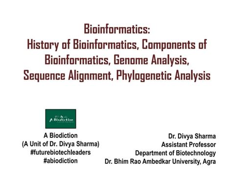 Introduction Of Bioinformatics Pptx