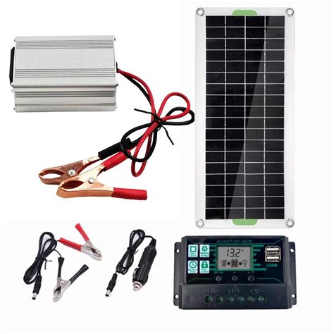 Seitruly Kit De Sistema De Paneles Monocristalinos Kit De Paneles Solares Kit De Inversor Solar