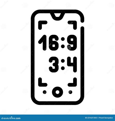 Choosing An Aspect Ratio Icon Color Illustration Cartoon Vector