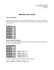 Lab 1 Majority Rules Circuit Temesgen Woldesenbet Lab 1 Circuit Construction 9 17 2016