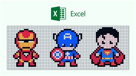 꾸그 마인크래프트x엑셀 픽셀아트 캐릭터 만들기