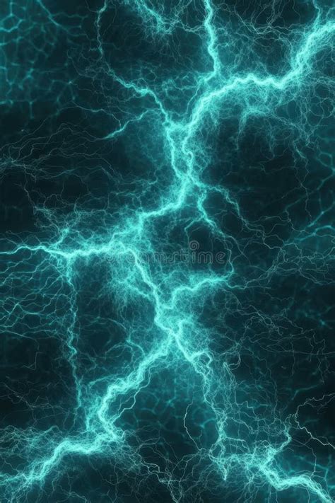 Electric Energy Patterns Dynamic Blue Lightning On Dark Background