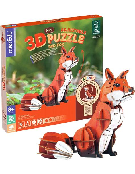 Mini Puzzle 3d Zorro Sentado