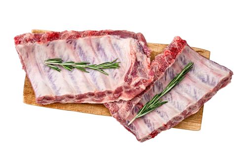Costillas De Cerdo Crudas Frescas Costillas De Cerdo Crudas Aisladas