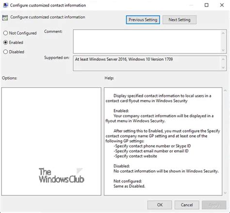 How To Change Support Contact Information In Windows Security