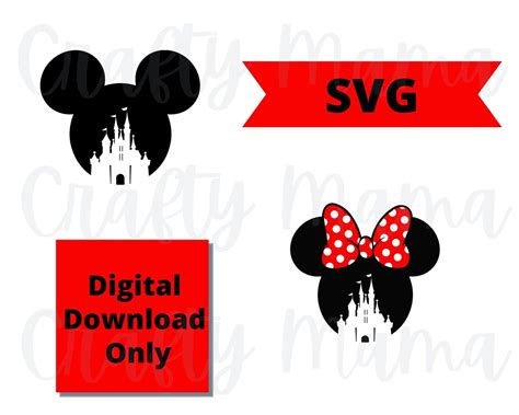 Mickey Mouse Svg Minnie Mouse Svg Disney Castle Svg Etsy In 2021 My