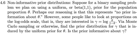 46 Non Informative Prior Distributions Suppose For