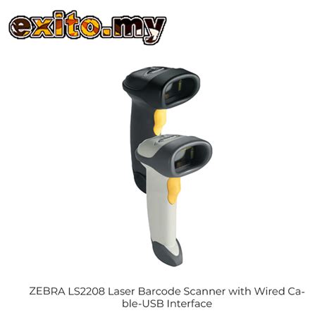 Zebra Ls2208 Laser Barcode Scanner With Wired Cable Usb Interface 5