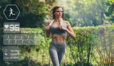 Premium Photo Girl Running In The Park Runner Check Heartbeat Steps