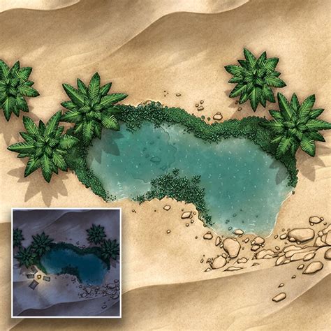 Oasis Battlemap Launch Afternoon Maps On Patreon Desert Map