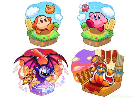 Kirby Meta Knight Waddle Dee King Dedede Scarfy And 1 More Kirby
