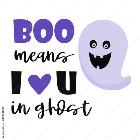 A Ghost With Eyes And A Smiling Mouth Handwritten And Typescript
