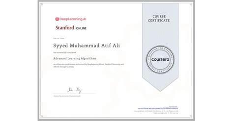Sayyed Muhammad Atif Ali On Linkedin Completion Certificate For