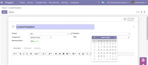 Odoo Project Task Start Stop Task Management In Odoo