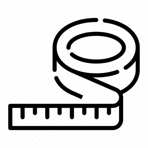 Measuring Tape Measureing Scale Ruler Excercise Waist Icon