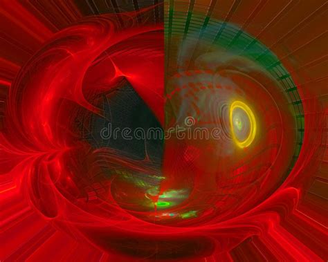 Abstract Digital Dynamic Fractal Card Style Futuristic Motion Stock