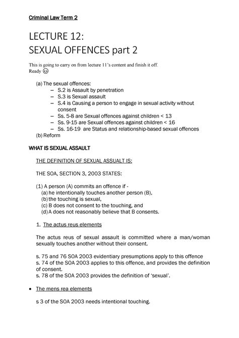 lecture 12 crim term 2 term2 criminal law lec 12 criminal law term