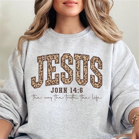 Christian Jesus Tshirt Cheetah Print Bible Verse Shirt Trendy Faith
