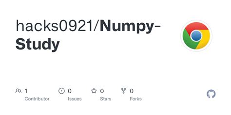 GitHub Hacks0921 Numpy Study