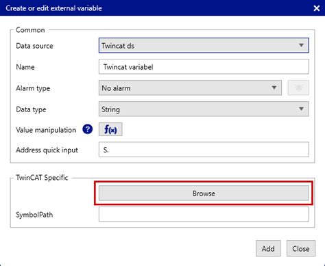 TWINCAT Variables QuickHMI Documentation