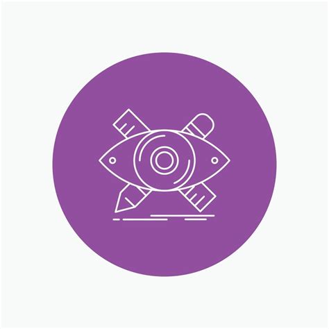 Design Designer Illustration Sketch Tools White Line Icon In Circle Background Vector Icon
