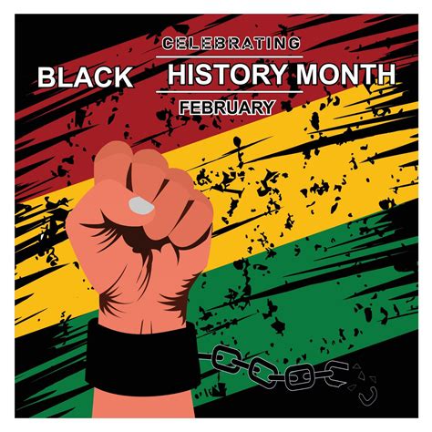 Black History Month Artwork Featuring Raised Fist And Chains 58569515