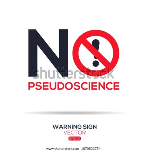 Signo De Advertencia No Pseudociencia Escrito Vector De Stock