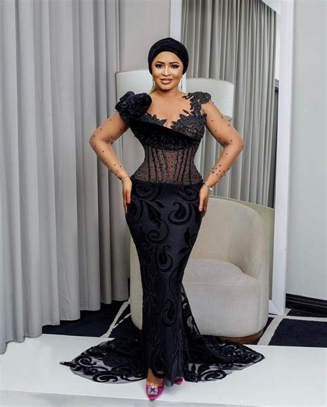 Black Lace Styles 2022 2022 Latest Black Lace Gown Styles For Ladies